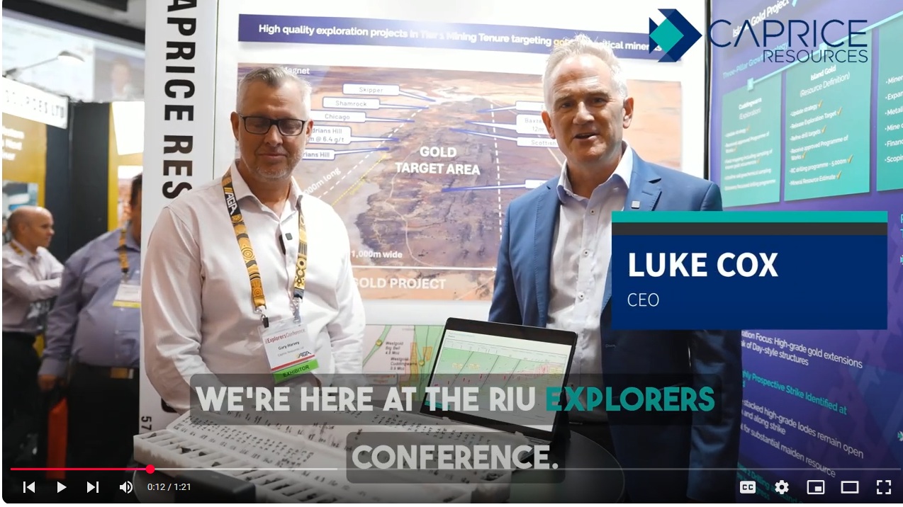 ⌚60 Second Update | Caprice Resources Takes Centre Stage at RIU ...